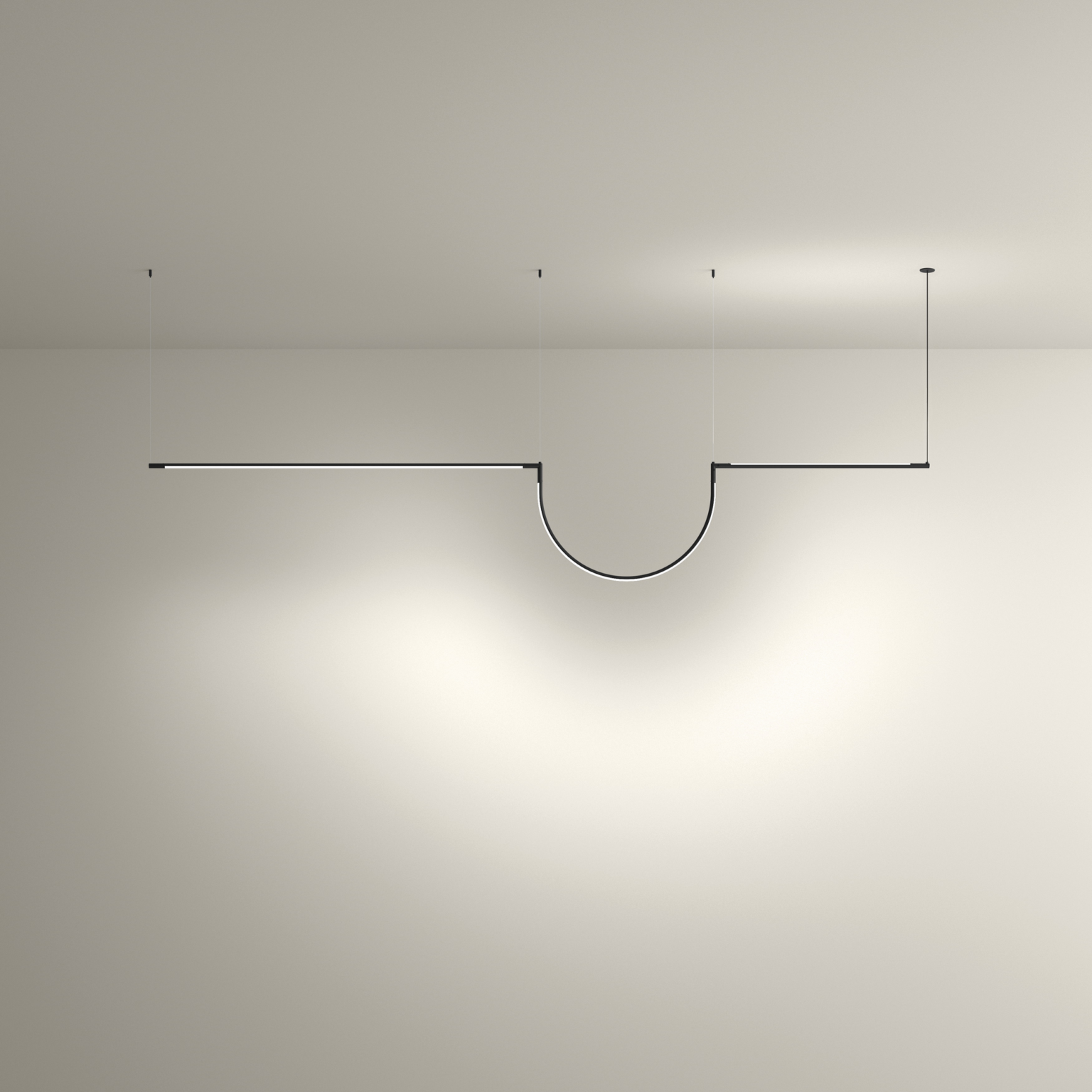 LEDSC4 Tubs Modular Lineal Double Arch Pendant | Laser Lighting