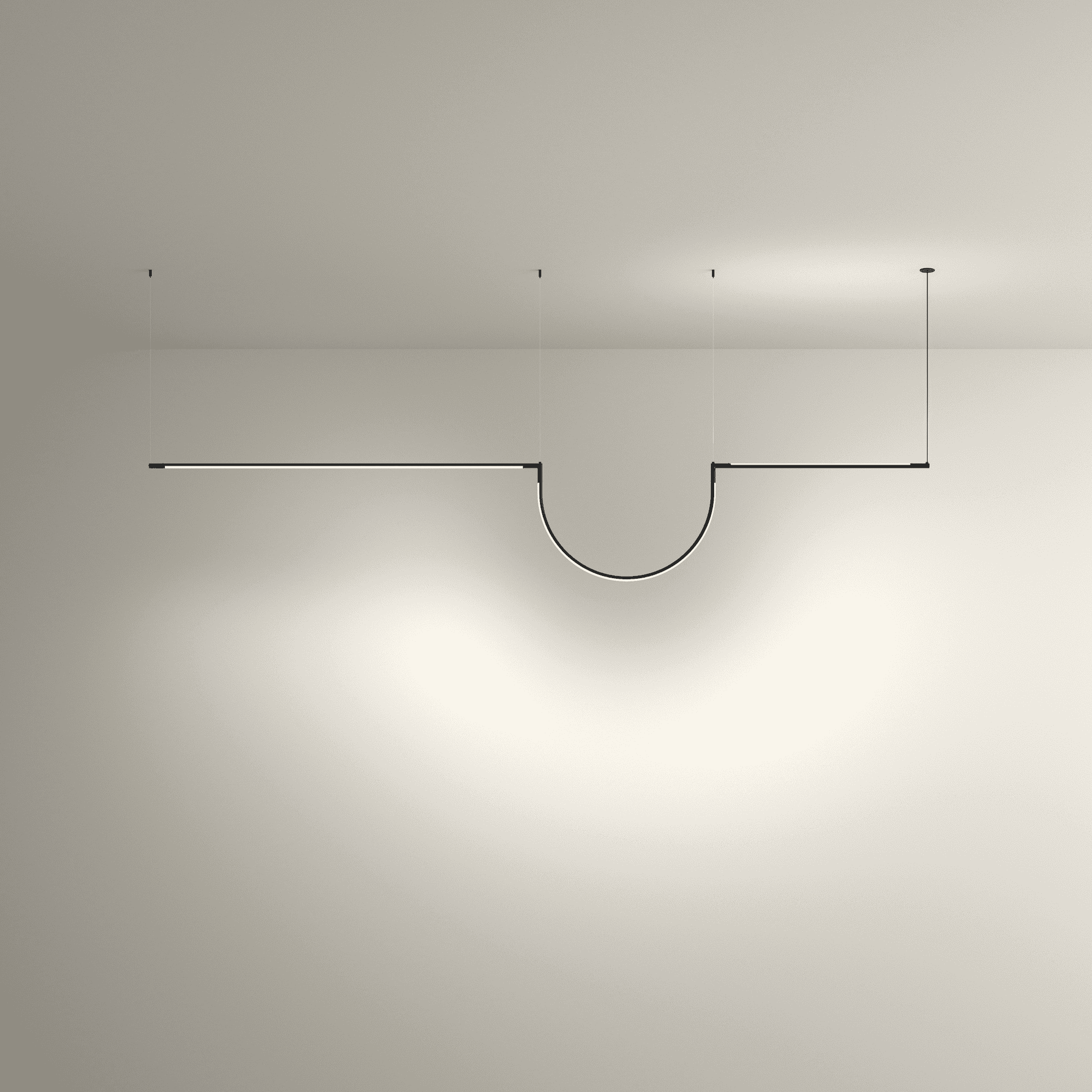 LEDSC4 Tubs Modular Lineal Double Arch Pendant | Laser Lighting