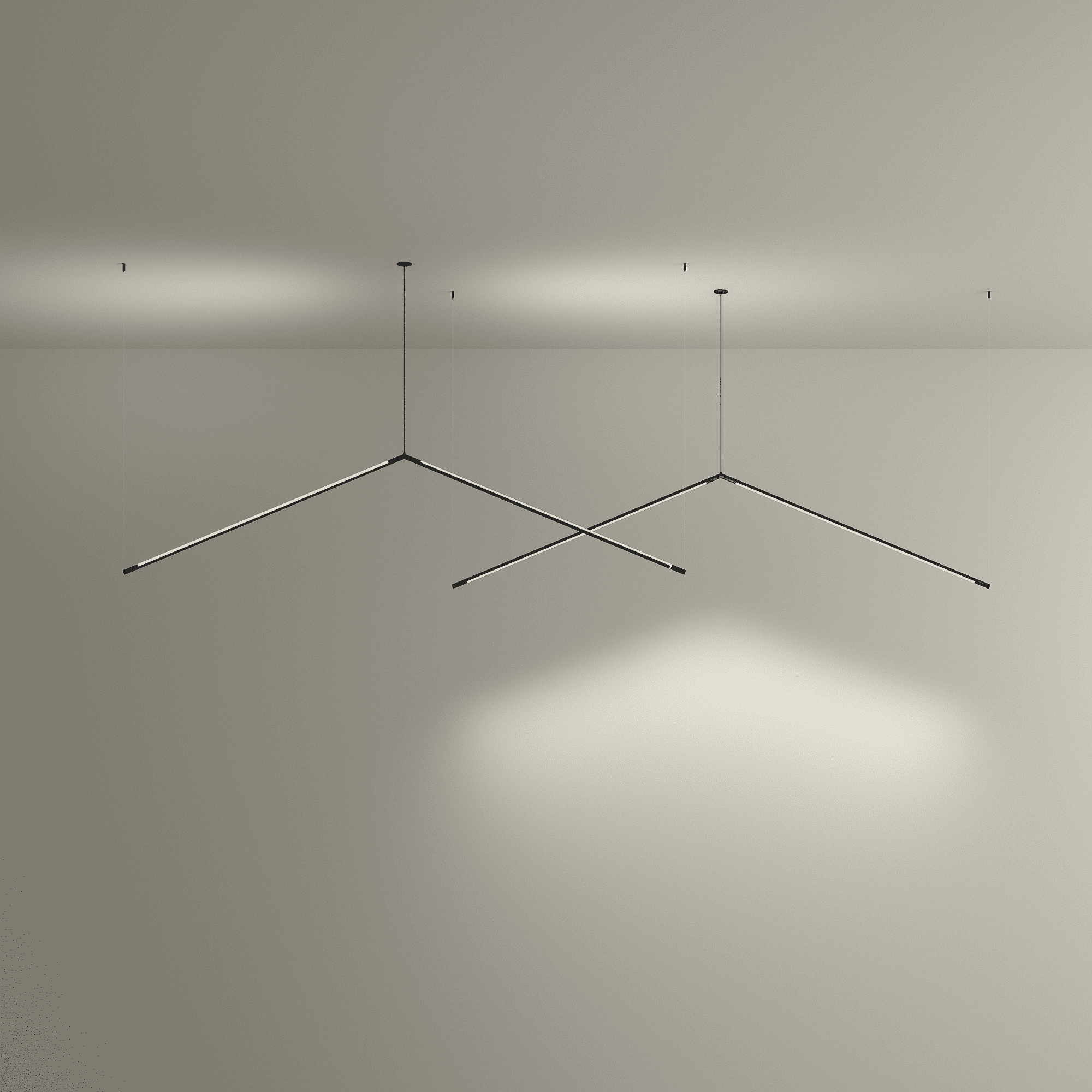 LEDSC4 Tubs Modular Double Triangular Pendant | Laser Lighting