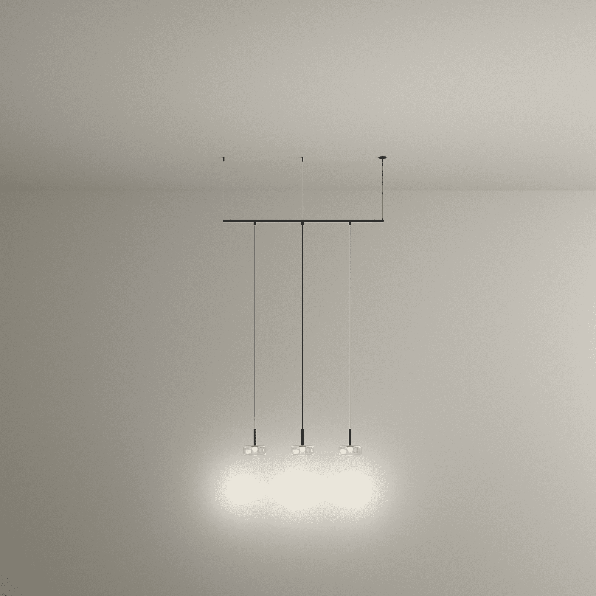 LEDSC4 Tubs Modular Track With 3 Disc Pendants | Laser Lighting